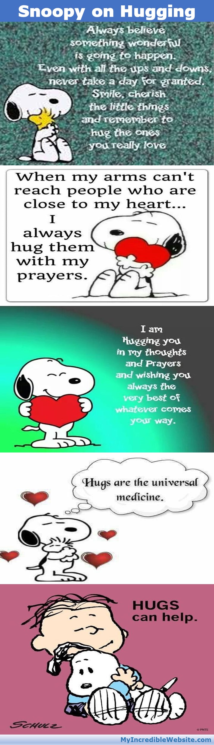 Snoopy: On Hugging – My Incredible Website