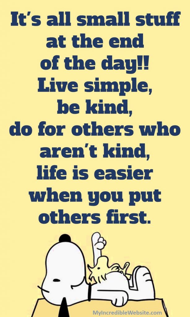 Snoopy: It's All Small Stuff – My Incredible Website