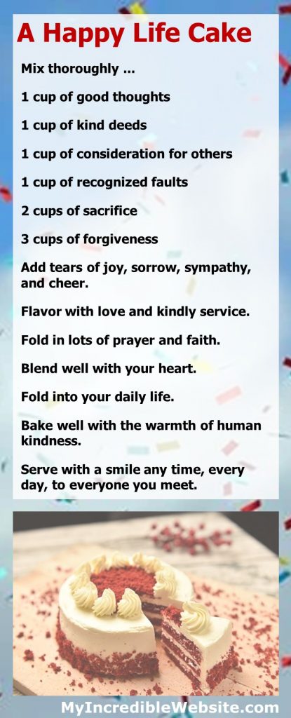 A Happy Life Cake – My Incredible Website