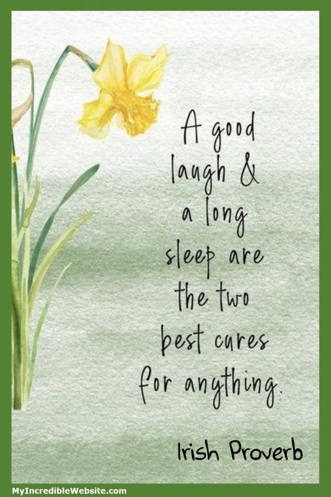 Irish Proverb: A Good Laugh Cures Anything – My Incredible Website